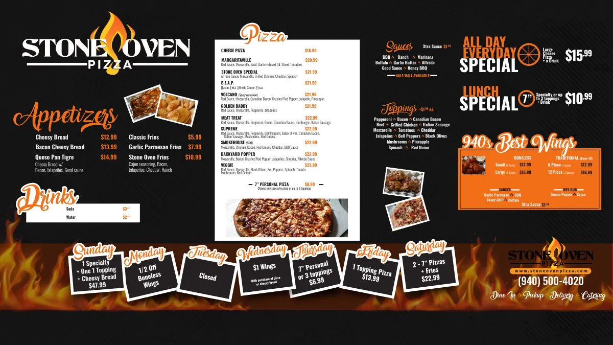 Stone Oven Pizza – Best Pizza in Wichita Falls, TX | Order Online